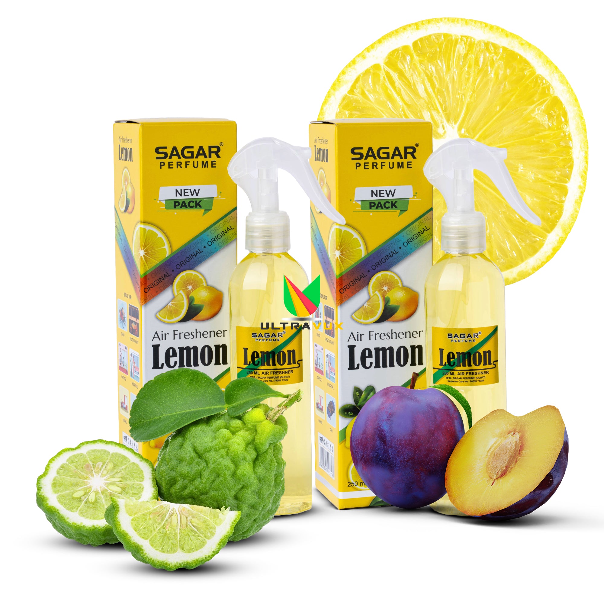 Lemon Room Freshener 2 Pcs Como - 250ml – sagar Perfume